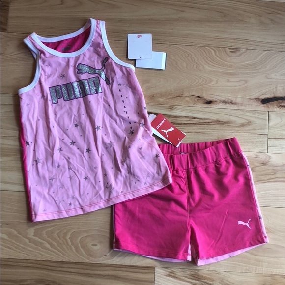 Puma | Matching Sets | New Puma Kids Stars Logo Outfit Shorts And Tank ...